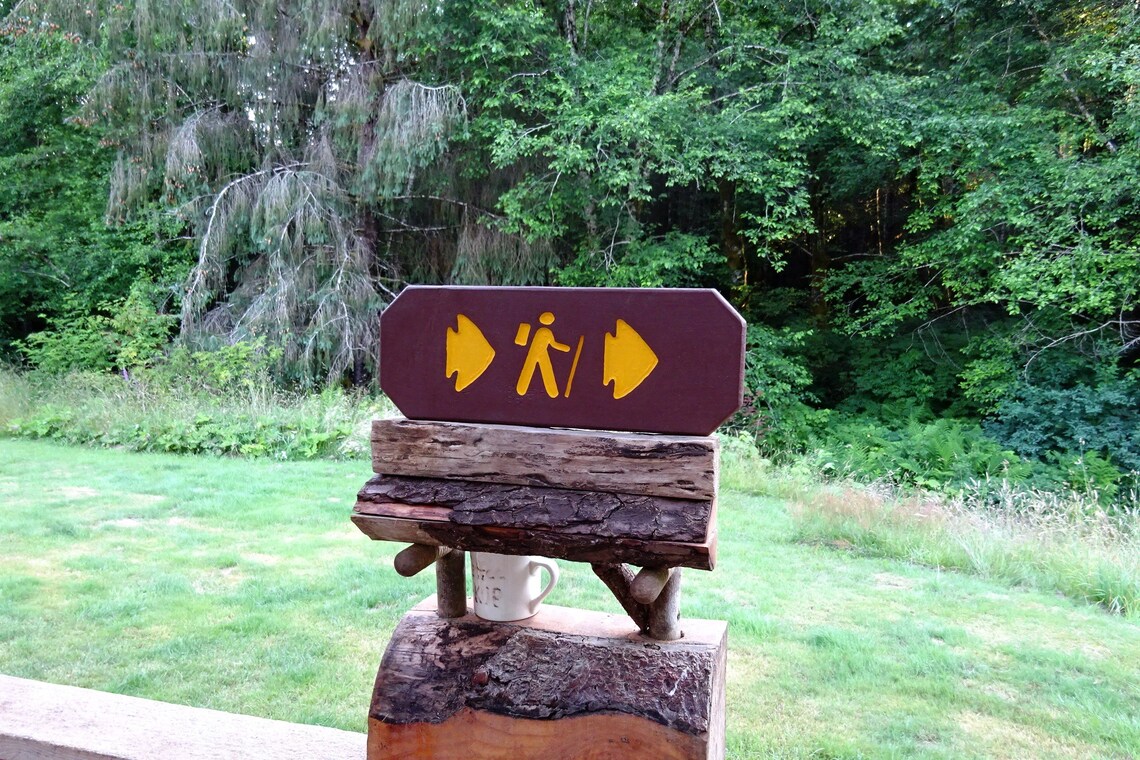 Arrowhead Directional Backpacker Sign Park Style Path Trail - Etsy