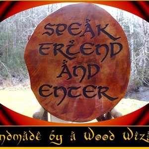 SPEAK FRIEND & Enter Fantasy Sign, Tolkien LOTR Fantasy Lord of the ...