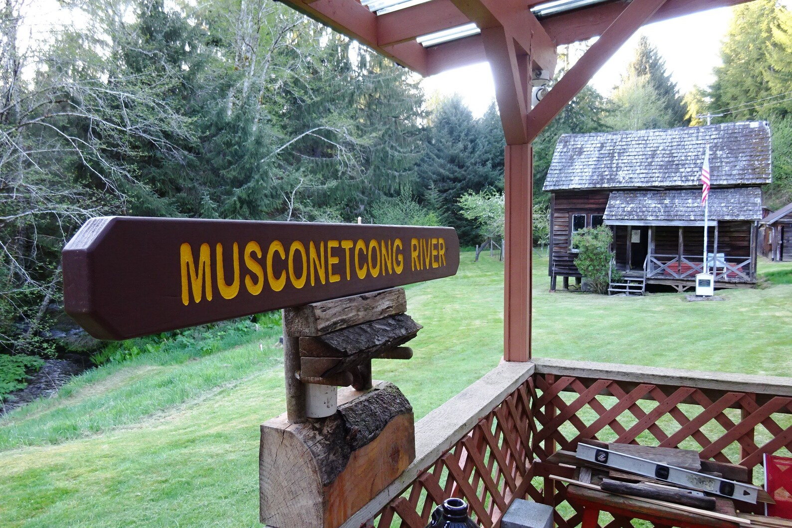 SCENIC RIVER NAME Sign, National Park Style Trail Road Cabin Refuge ...