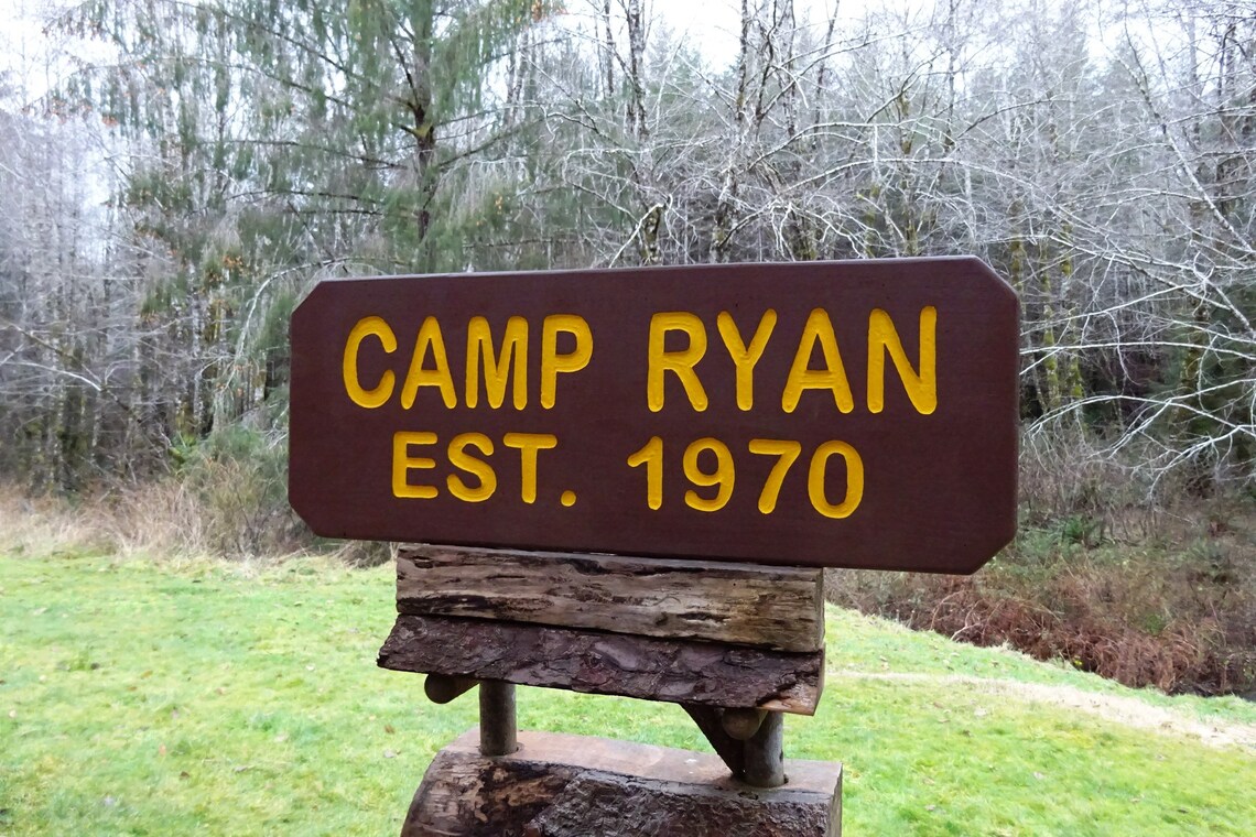 CAMP NAME Sign With Est. Date, Park & Forest Service Style Trail Road ...