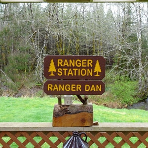 RANGER STATION Sign With Name, Customizable Park Road Street Cabin ...