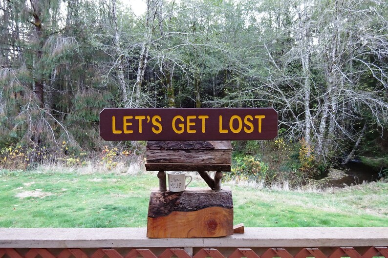 LETS GET LOST Sign Park Style Path Trail Road Cabin Refuge - Etsy