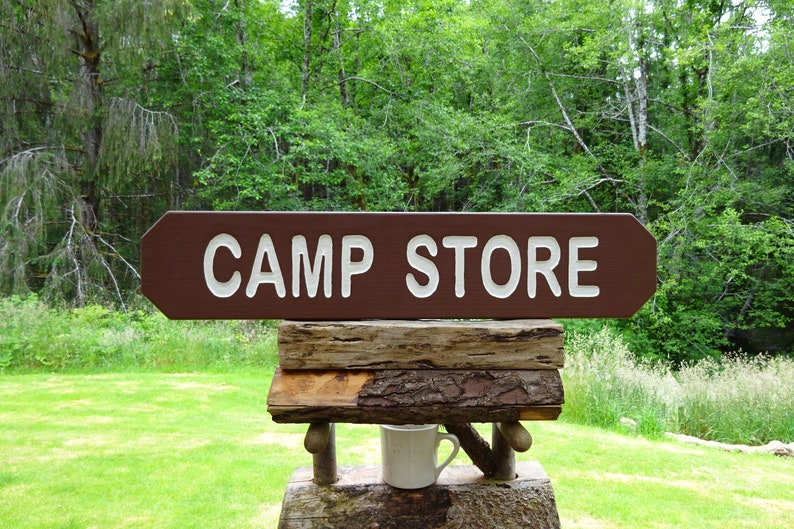CAMP STORE Sign National & State Park Style Trail Road Home Cabin ...