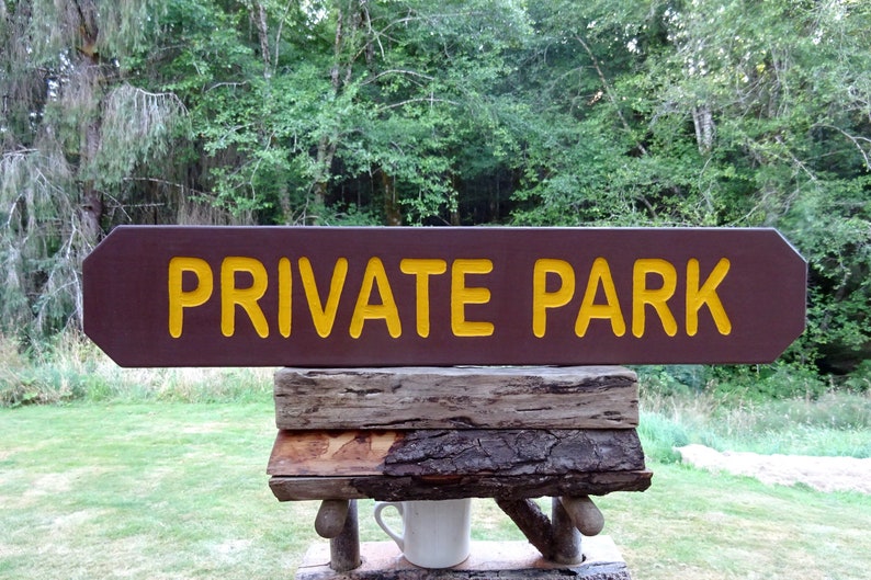 PRIVATE PARK Vintage Style Property Sign for Your Trail Road - Etsy