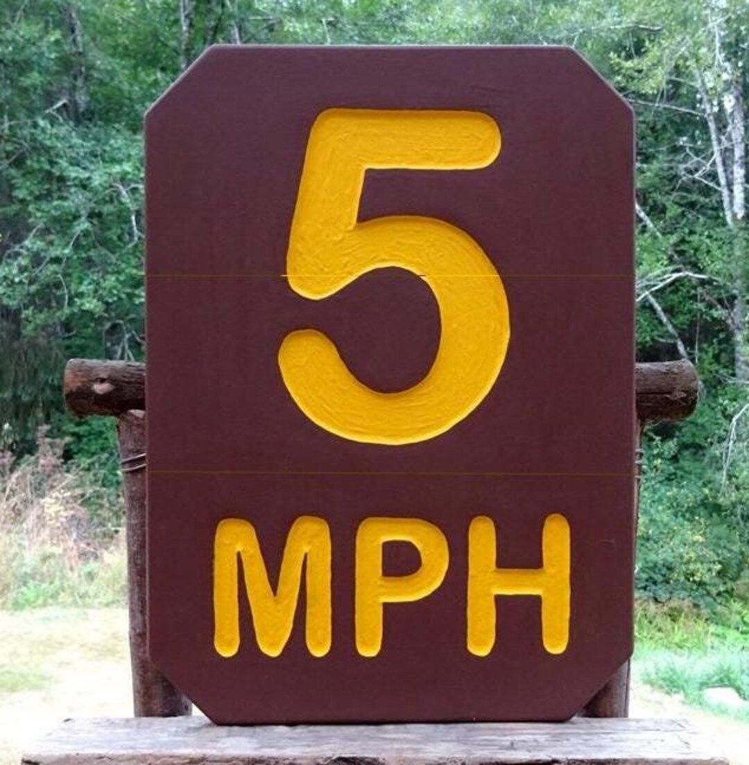 National Park Style 5 MPH SPEED LIMIT Personalizable Road Sign. Road ...