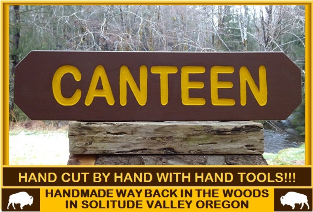 Canteen Campground Sign, Park Style In/outdoor Hiking Trail Road Street ...