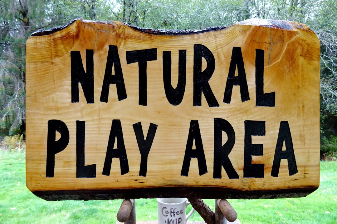 NATURAL PLAY AREA, Children’s Playground Kid’s Explore Outdoor Sign ...