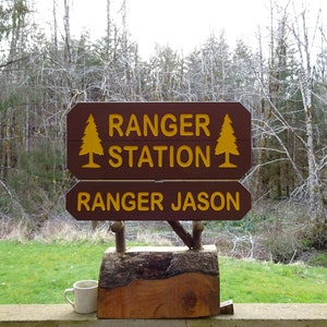 RANGER STATION Sign With Name Add-on Park Style Trail Road - Etsy