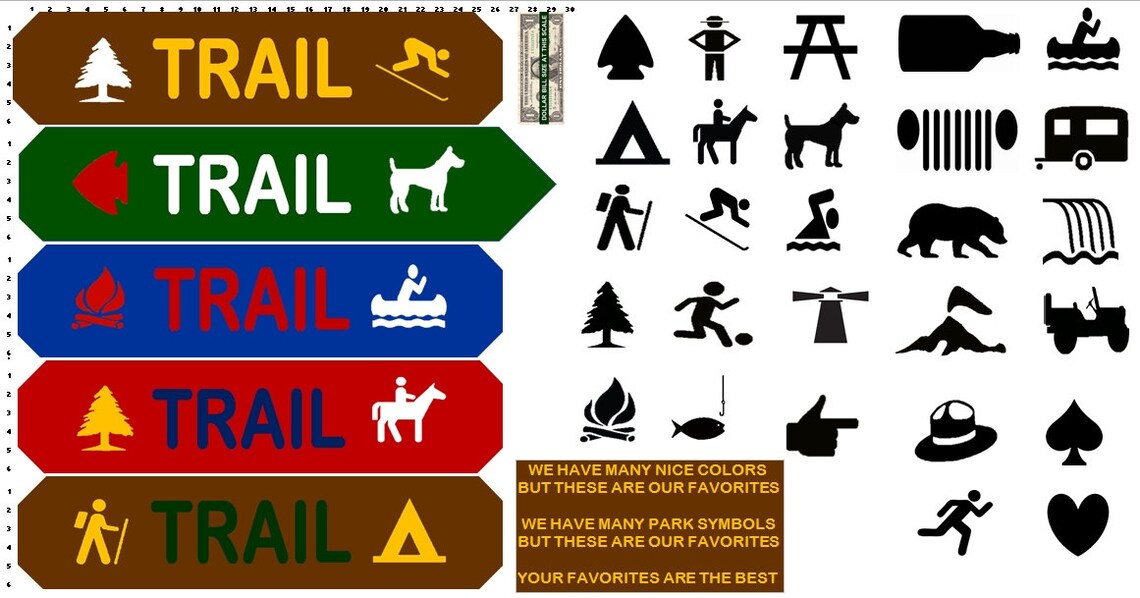 KIDS PLAYING Campground Sign With Kid’s Symbol, Park Road Street Cabin ...