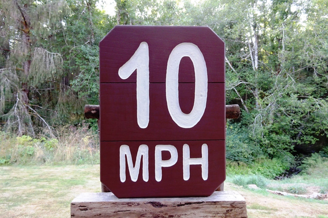 10 MPH ROAD Speed Limit Style Sign, Road Street Lane Cabin Lodge ...