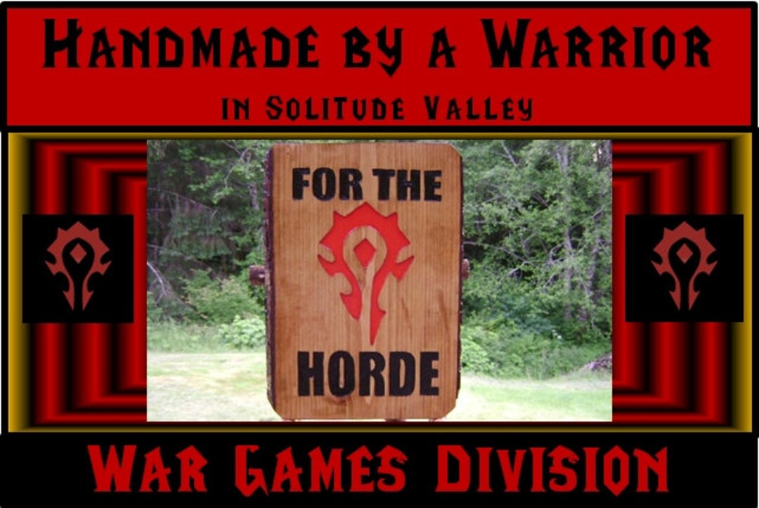 FOR THE HORDE World of Warcraft Wow Gamer Sign. Hand Carved - Etsy