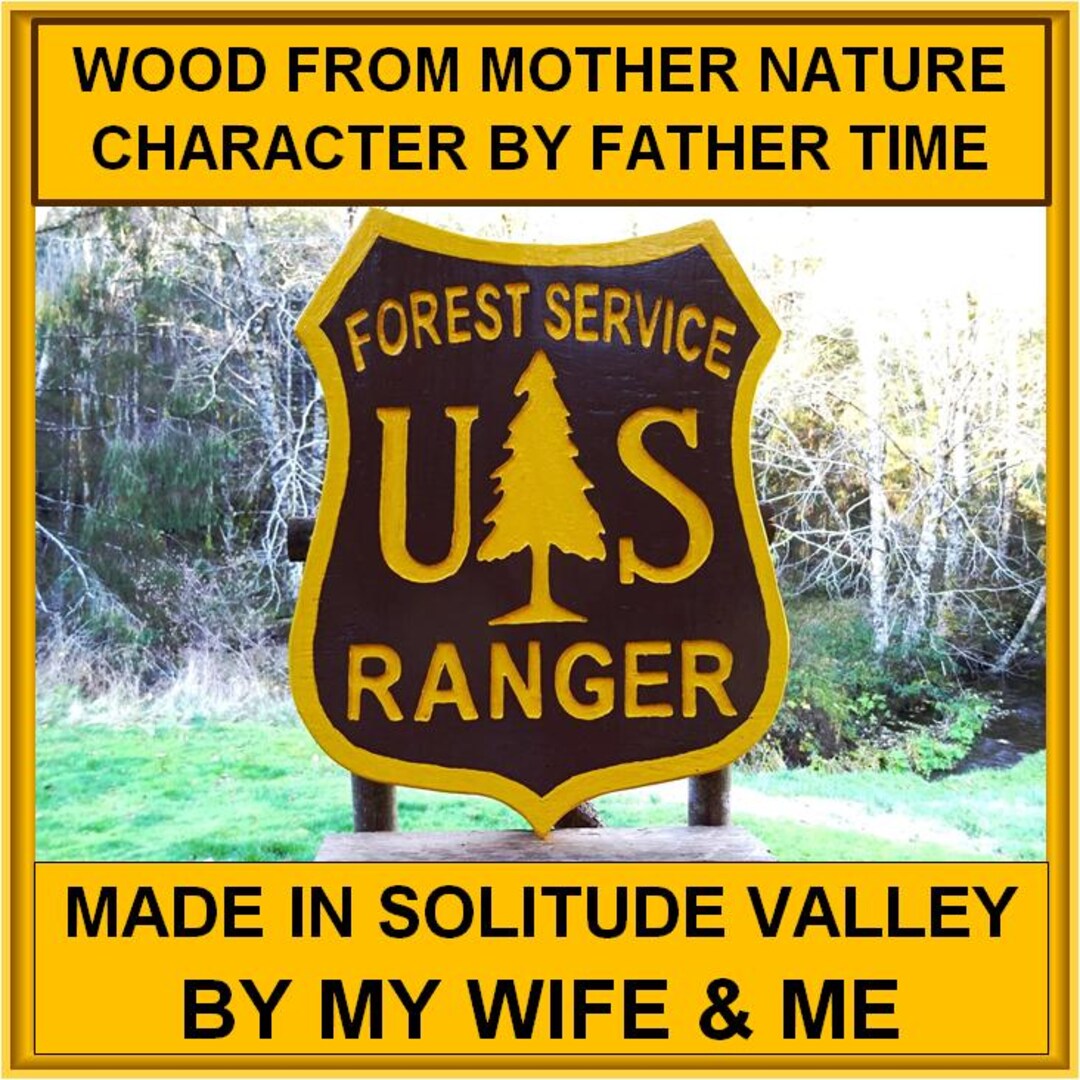 Forest Service ICONIC PARK SHIELD Sign for Porch Cabin Lodge Home Camp ...