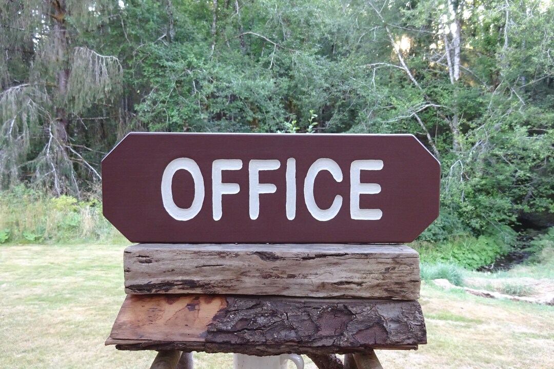 OFFICE, RV Park or Campground Sign, Trail Road Street Home Cabin Lodge ...