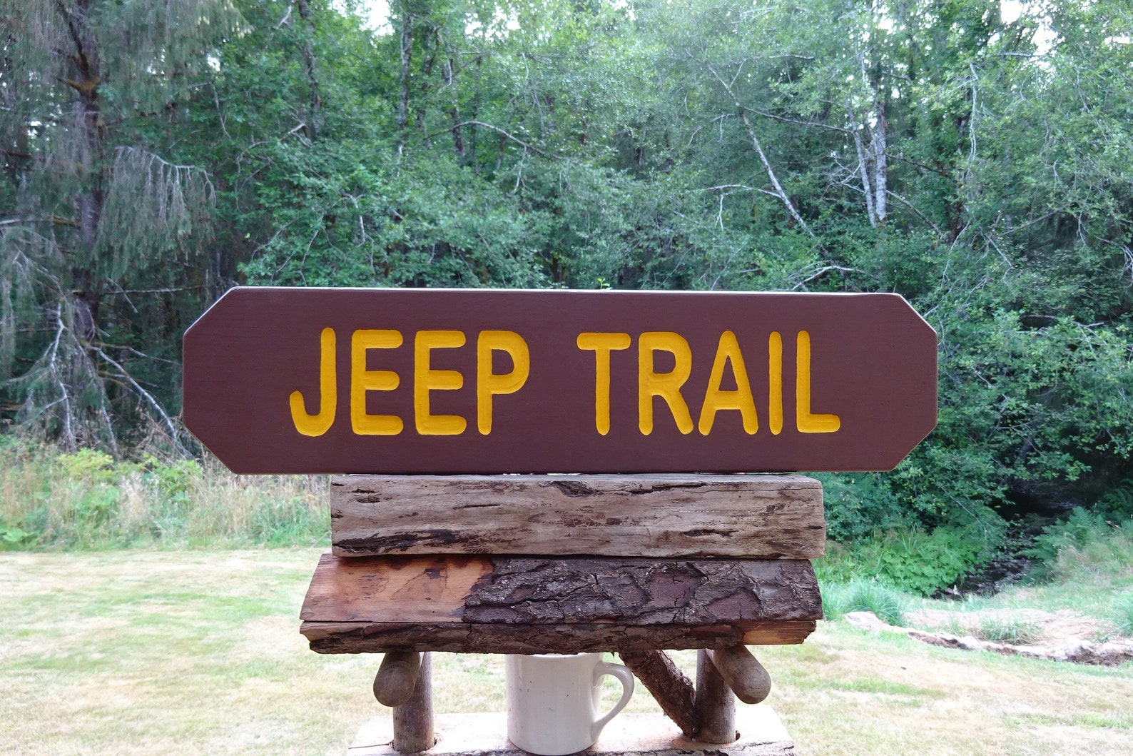 JEEP TRAIL Handmade Park Style off Road Path Trail Road Cabin Refuge ...