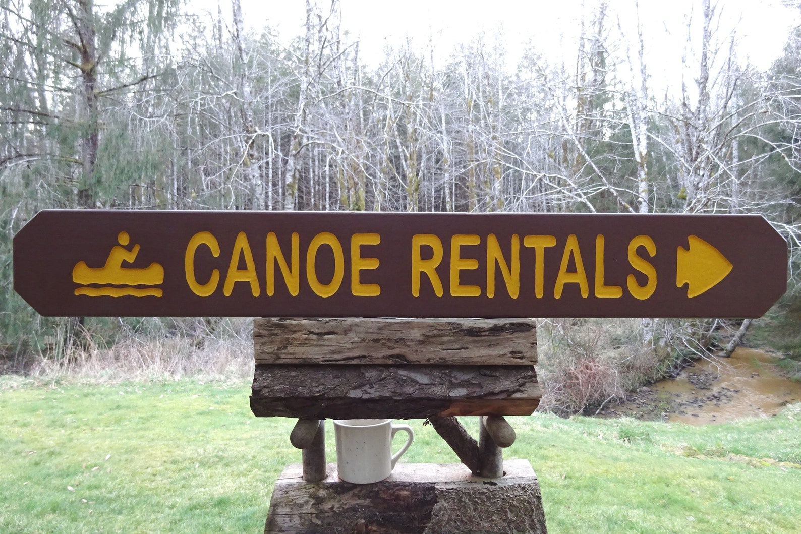 CANOE RENTAL Sign National Park Style Trail Cabin Campground | Etsy