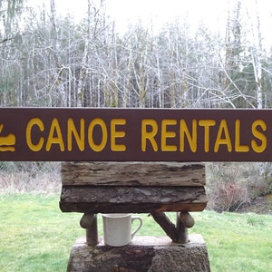 CANOE RENTAL Sign National Park Style Trail Cabin Campground | Etsy