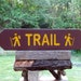 Park Service Style TRAIL With 2 Backpackers Sign for Your Trail Cabin ...