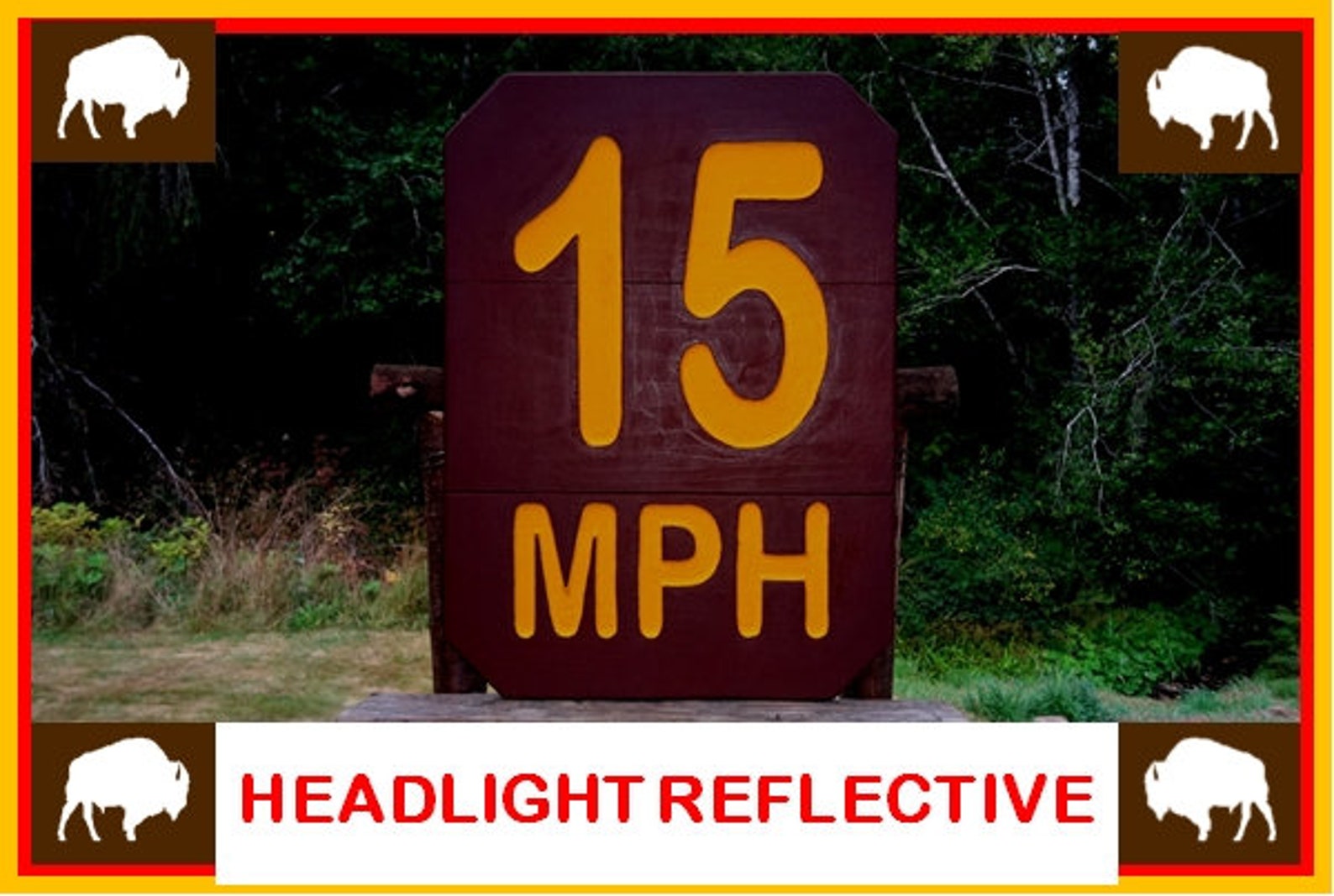 15 MPH SPEED LIMIT Sign, Park & Forest Service Style Path Trail Road ...