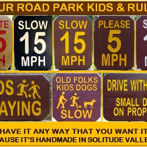15 MPH SPEED LIMIT Sign, Park & Forest Service Style Path Trail Road ...