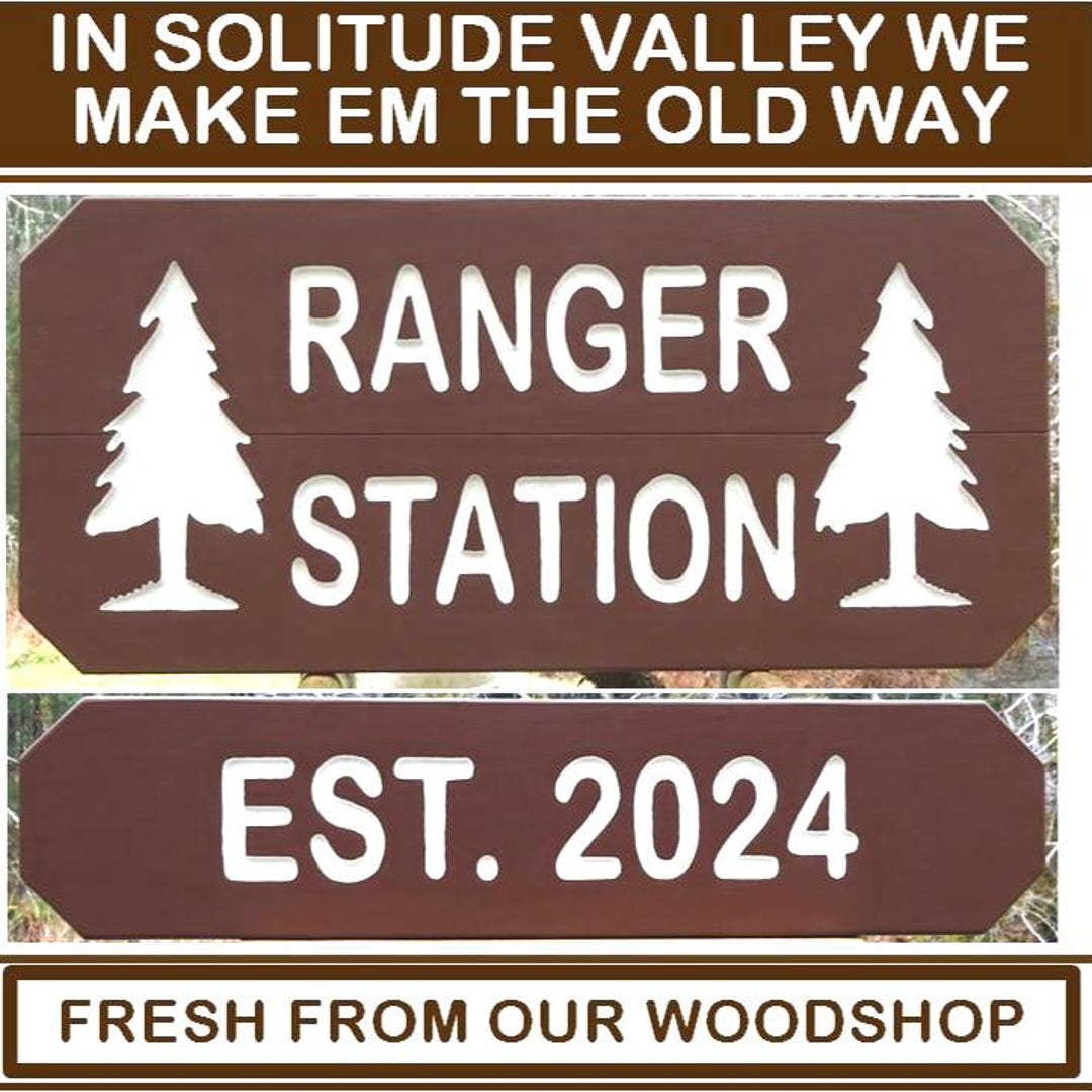 National Park Style Customizable RANGER STATION Sign. for Cabin Lodge ...