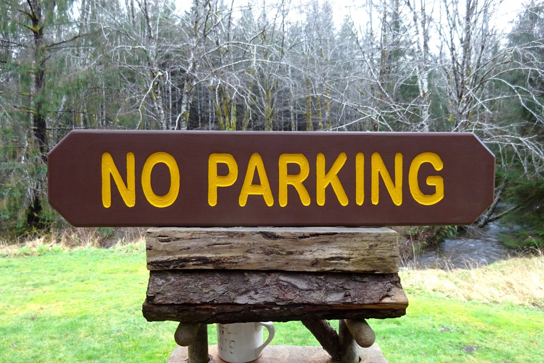 National & State Park Style NO PARKING, Outdoor Street Road Drive Home ...