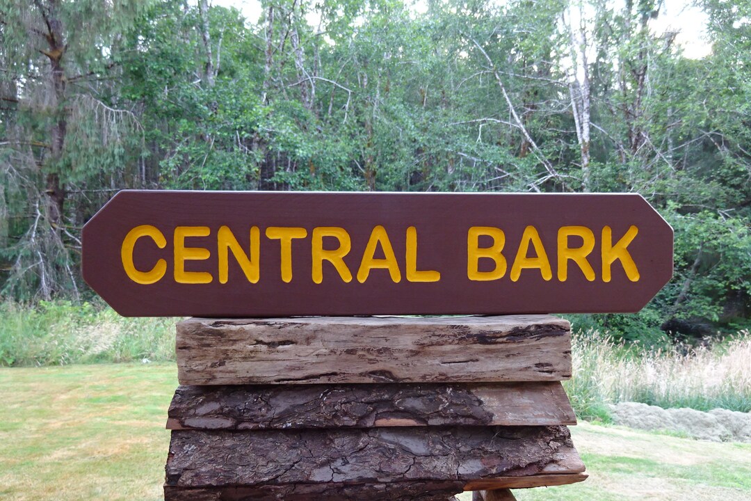 CENTRAL BARK Dog Park Sign, Park Style Trail Road Street Home ...