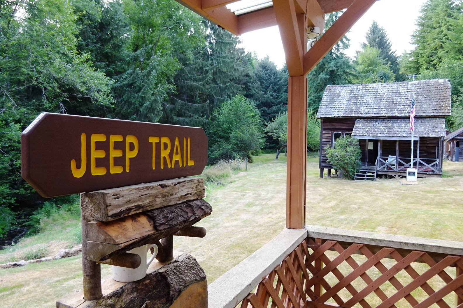 JEEP TRAIL Handmade Park Style off Road Path Trail Road Cabin Refuge ...