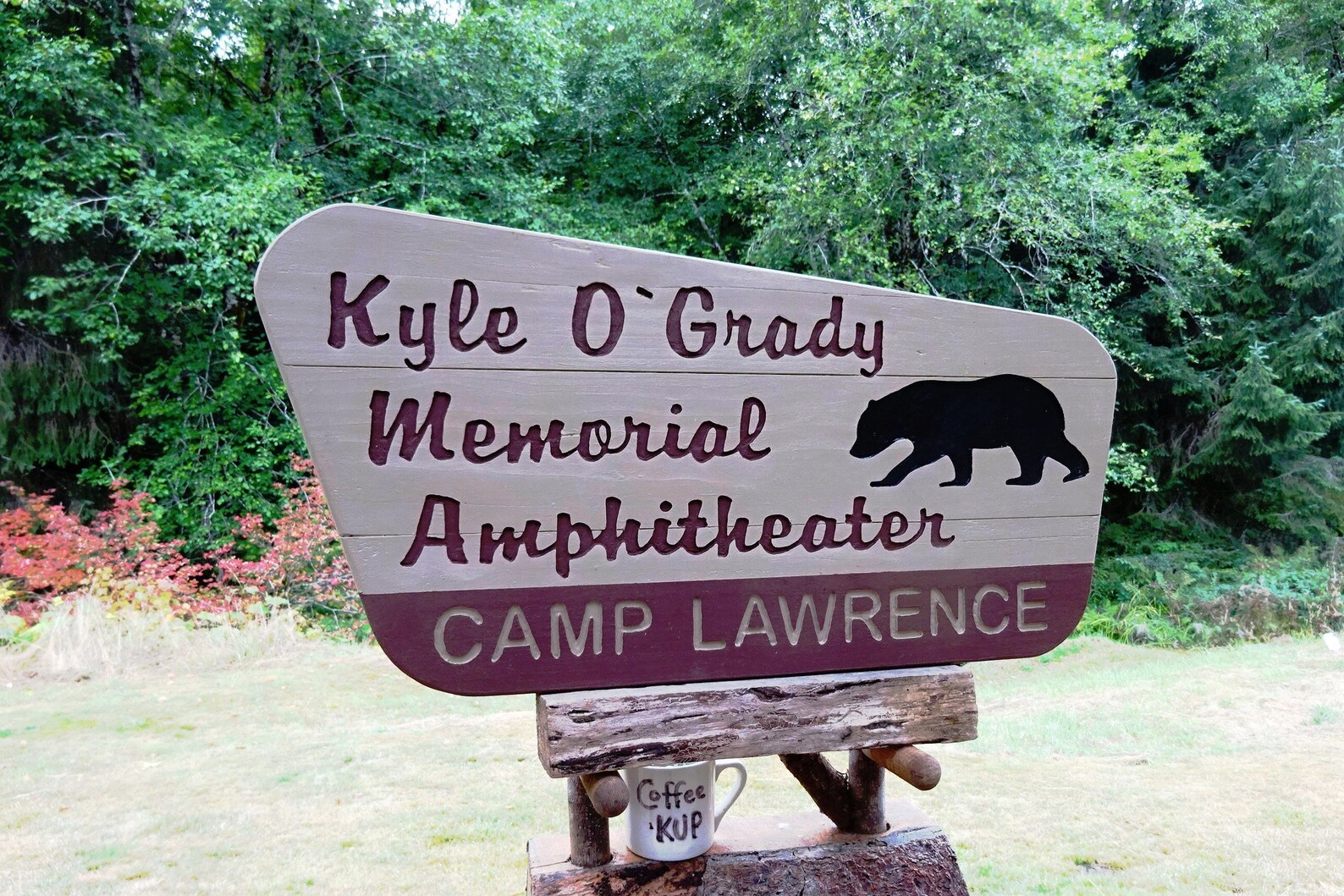 Memorial Park Entrance Style Sign With Camp Name, Forest Service ...