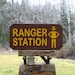 Park Style RANGER STATION Sign With Ranger Symbol, Trail Cabin Lodge ...