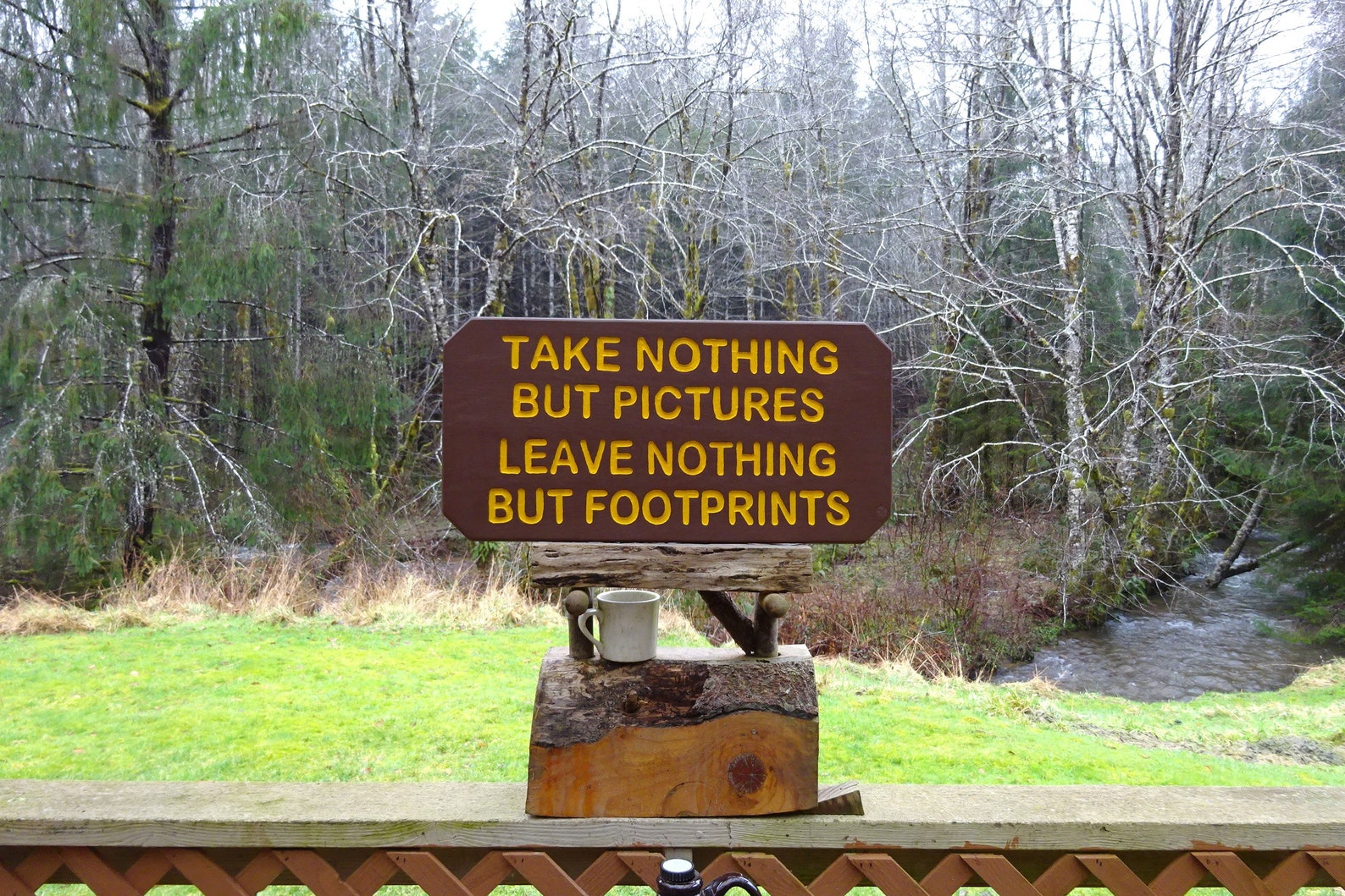 Take Nothing but Pictures Sign, Park Style Path Trail Road Cabin Lodge ...