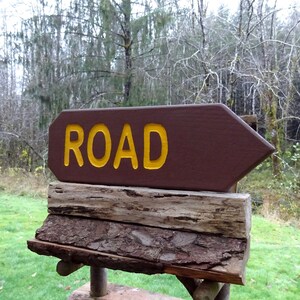 ROAD DIRECTION Sign Right Arrow, National Park Path Trail Road Home ...