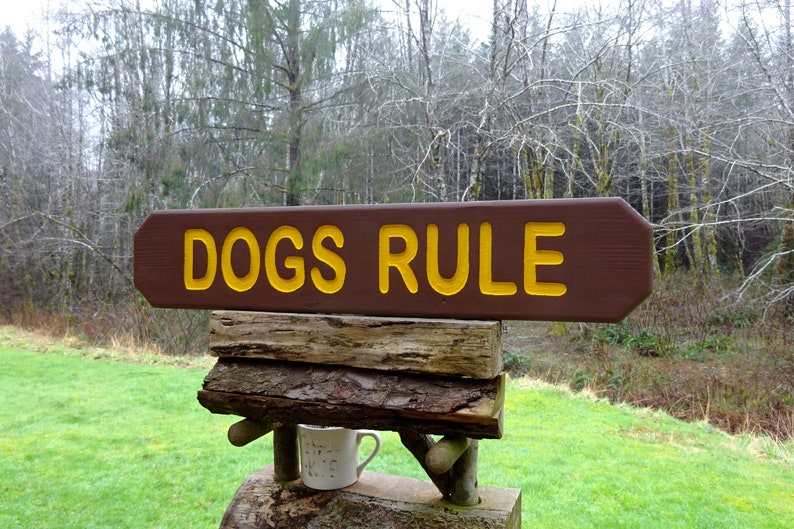 DOGS RULE Animal Shelter Sign Park Service Style Path Trail - Etsy