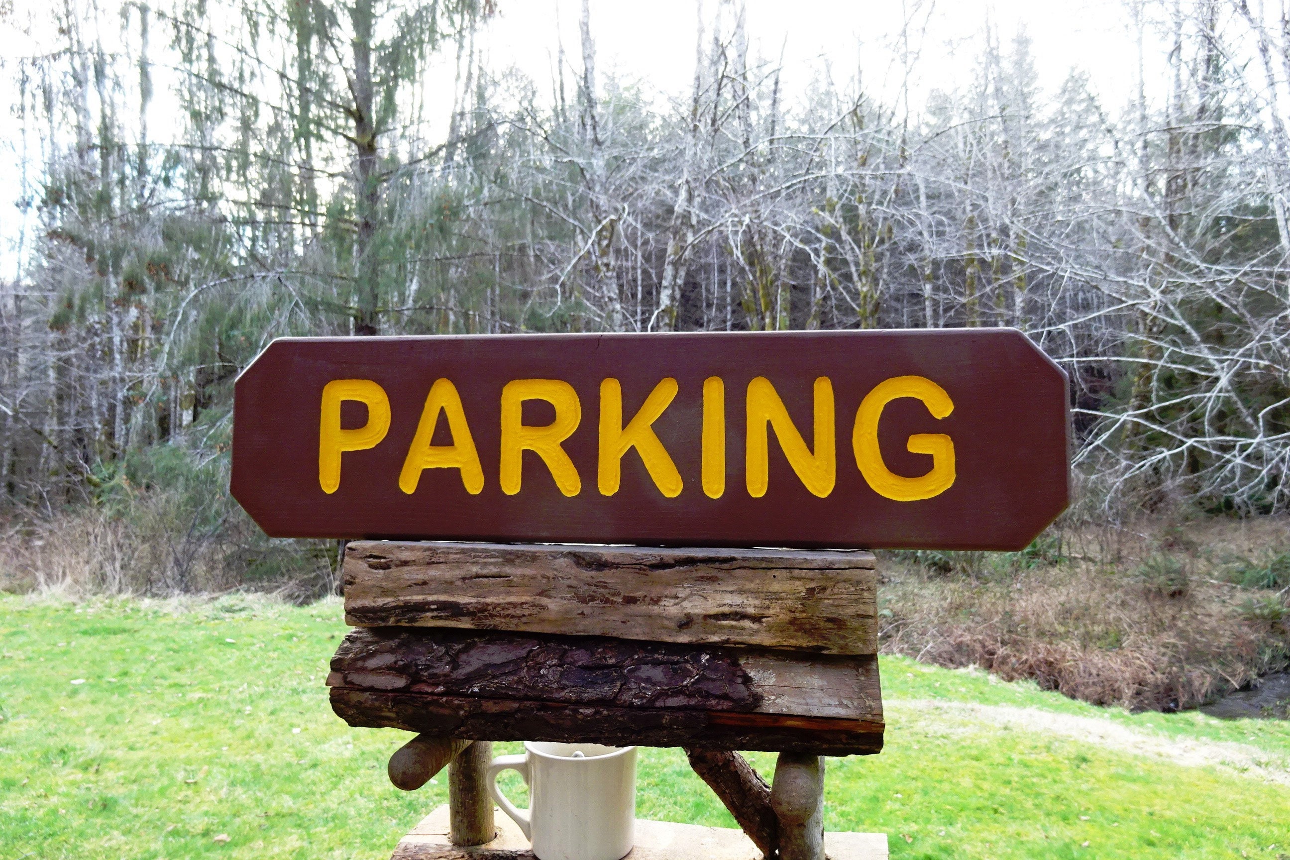 Parking, National Park & Forest Service Style Sign: Park Camping ...