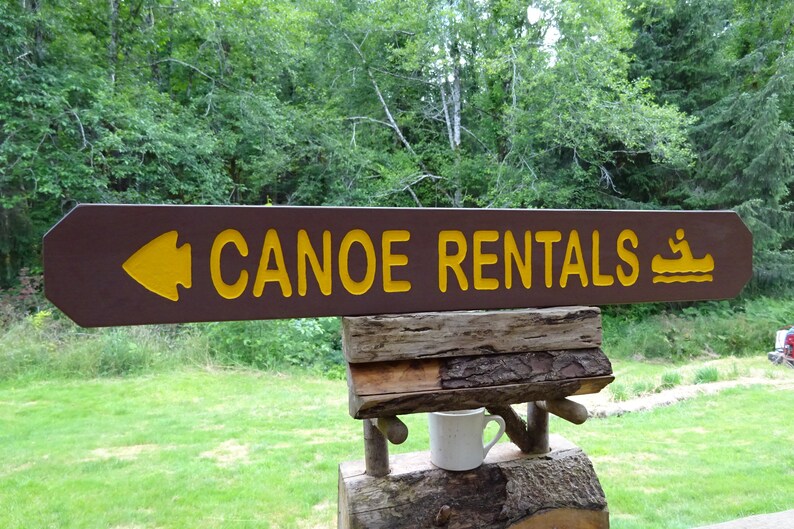 CANOE RENTAL Sign National Park Style Trail Lodge Campground - Etsy