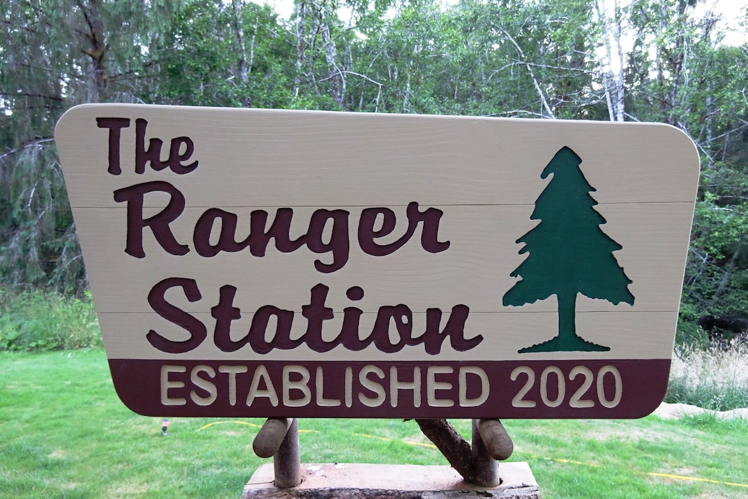 THE RANGER STATION With Est Date Customizable Forest Service Welcome ...
