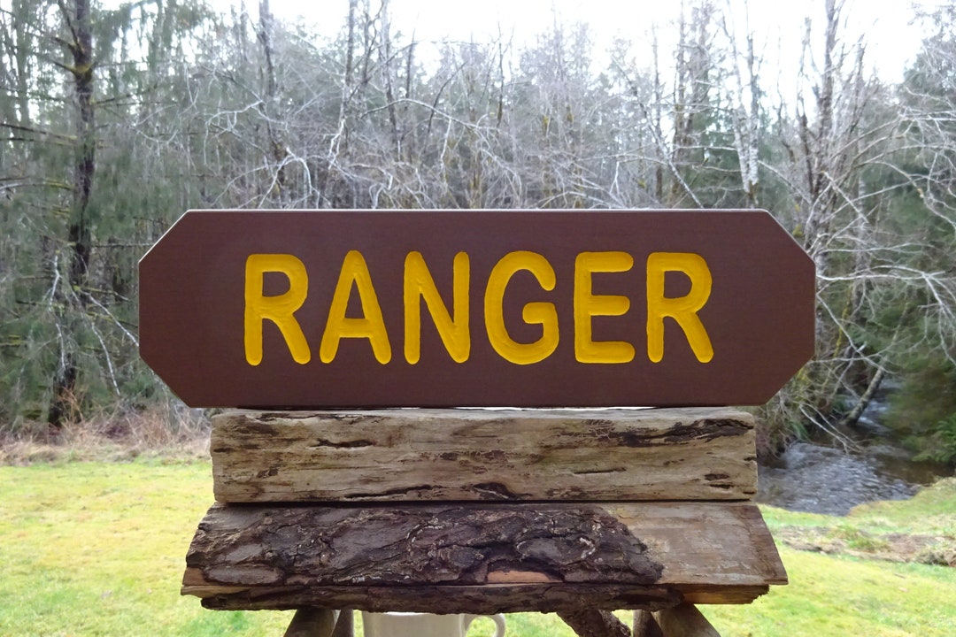 PARK RANGER Sign, National & State Park Trail Road Street Home Cabin ...