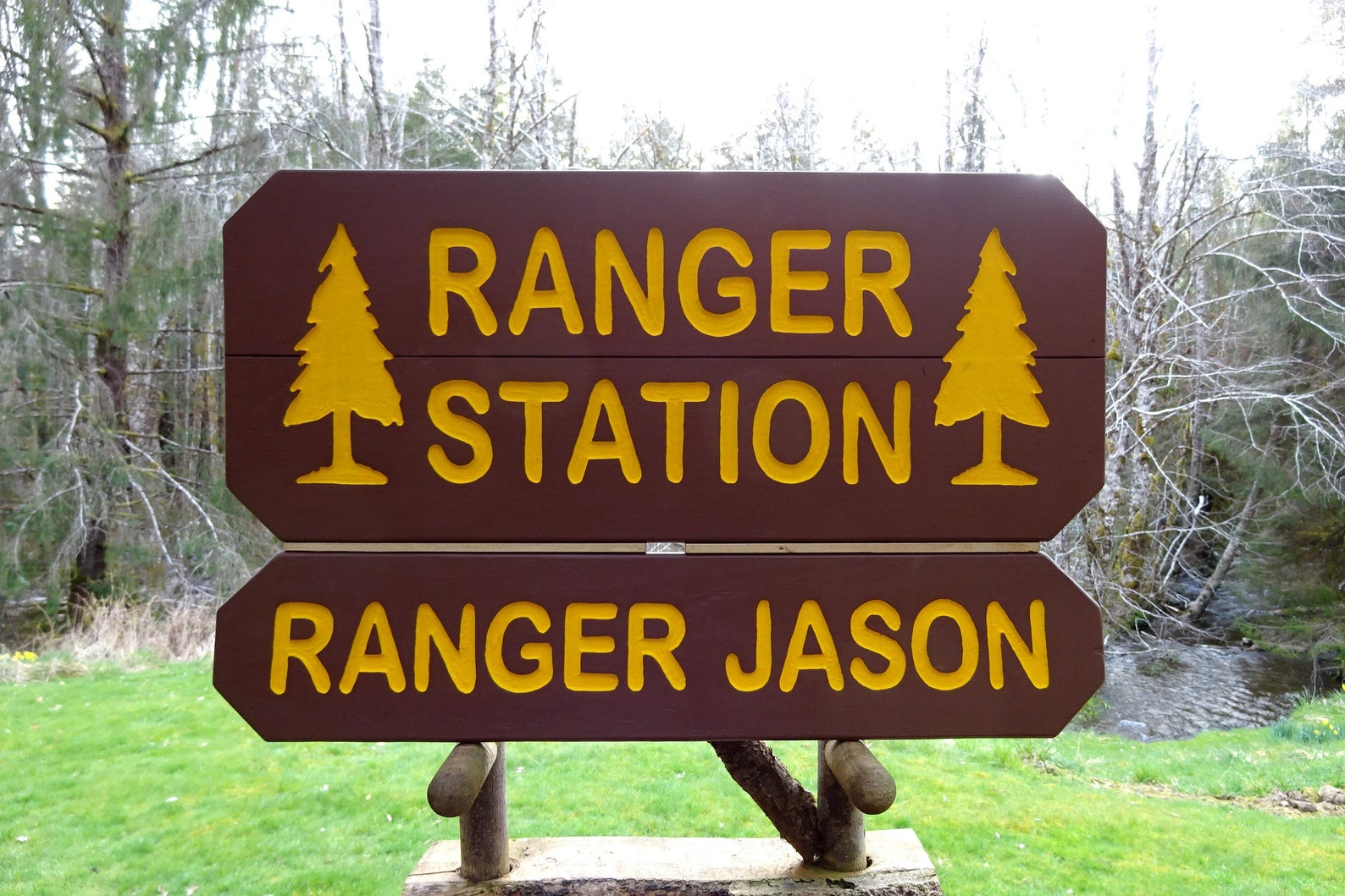 RANGER STATION Sign With Name Add-on Park Style Trail Road | Etsy
