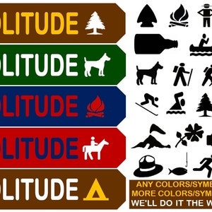 TRAIL WITH 2 HIKERS Sign, Park & Forest Service Path Trail Campground ...