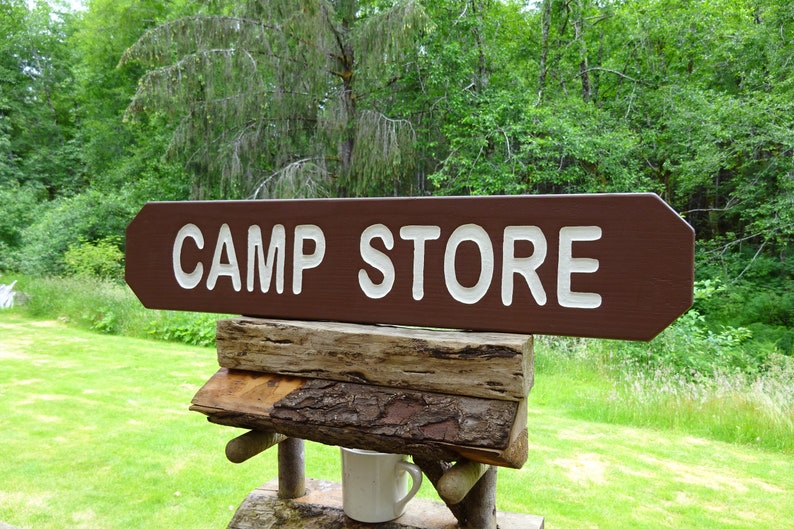 CAMP STORE Sign National & State Park Style Trail Road Home Cabin ...