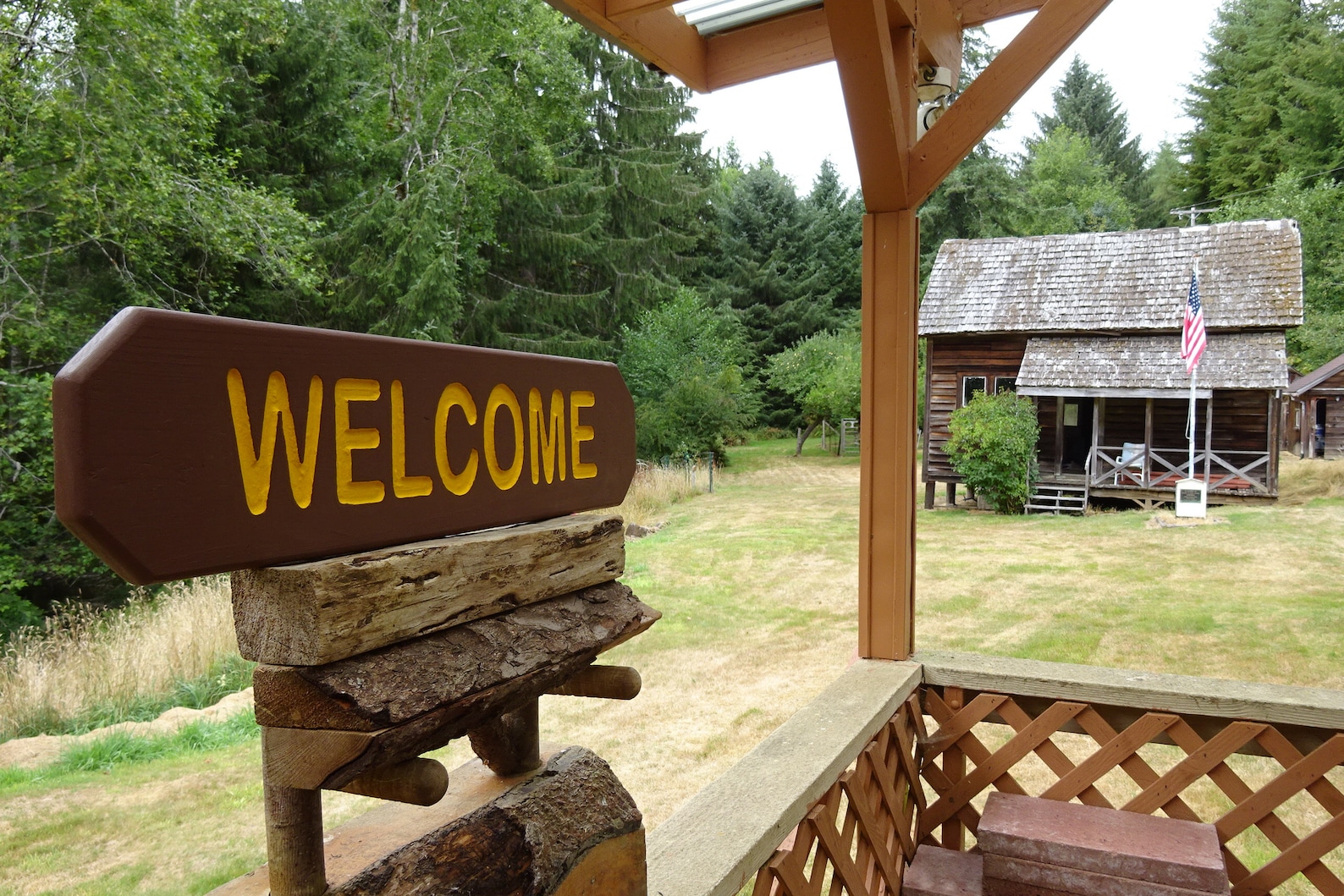 WELCOME Sign, Park Style Path Trail Road Cabin Refuge Lodge Retreat ...