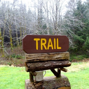National Park Style TRAIL Marker Sign, Path Trail Road Home Cabin ...