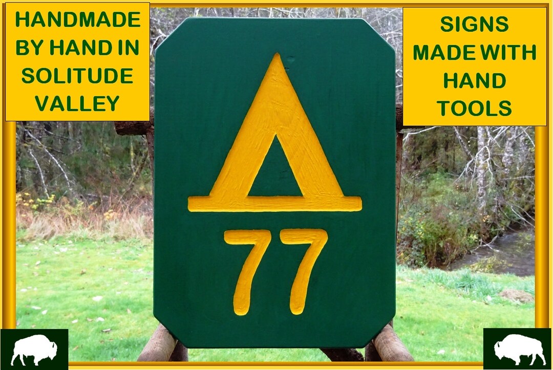 CAMP ADDRESS With Teepee, National Park Style Hand Carved Routed ...