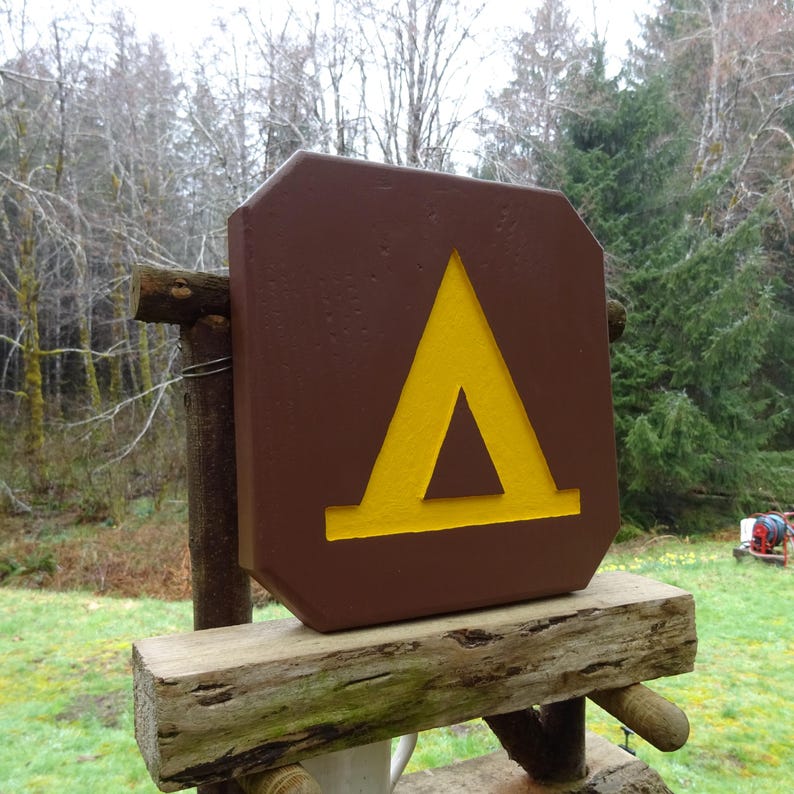 Forest Service Style CAMPGROUND SYMBOL Sign. for Hiking Trail Road ...