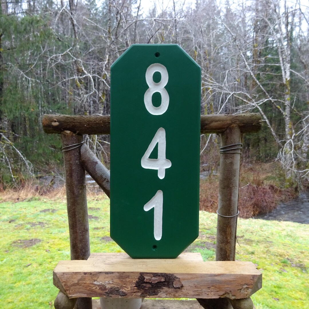 National Park Style HOME ADDRESS Sign. for Post Road Street House Cabin ...