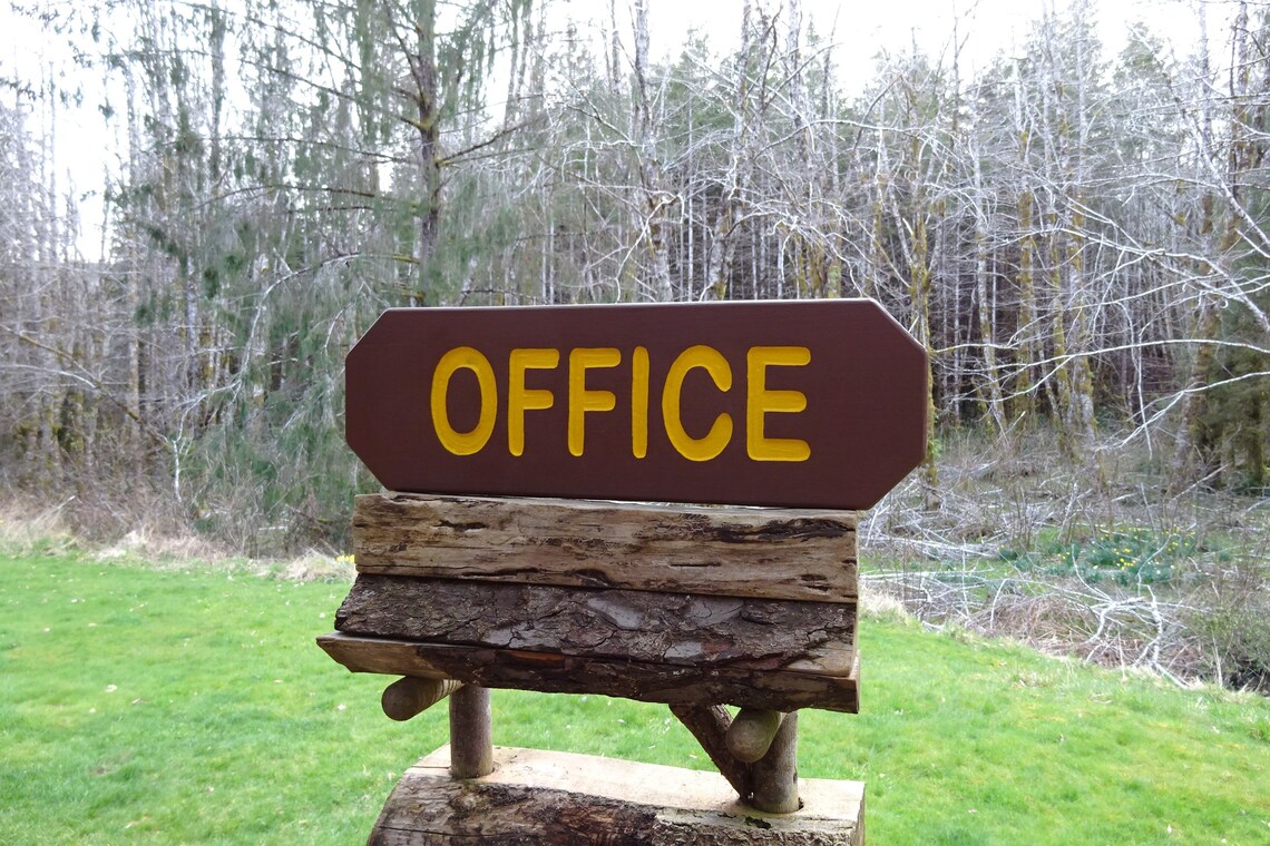 OFFICE Park Ranger HQ RV Park or Campground Sign Park Style | Etsy