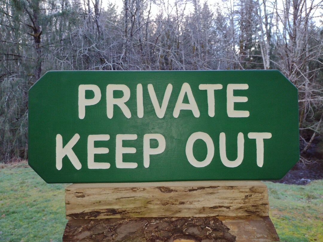 PRIVATE KEEP OUT Sign, Park Style In/outdoor Road Street Fence Home ...