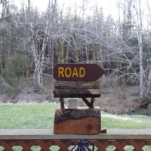 ROAD DIRECTION Sign Right Arrow, Park Service Style Path Trail Road ...