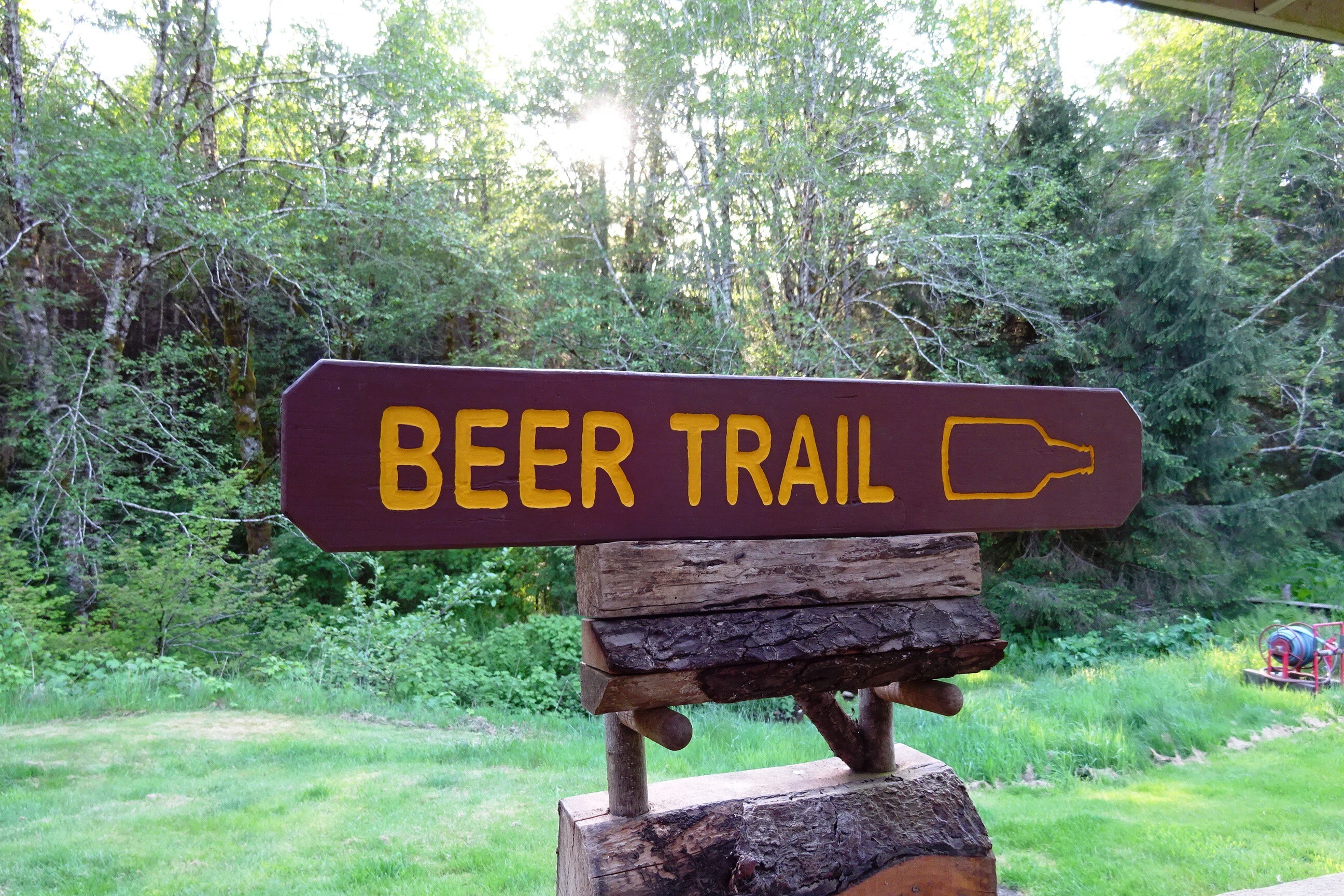 BEER TRAIL ARROW Sign Park Style Path Trail Backyard Cabin - Etsy