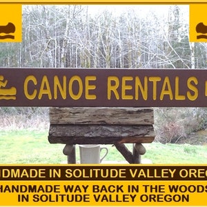 CANOE RENTAL Sign National Park Style Trail Cabin Campground | Etsy