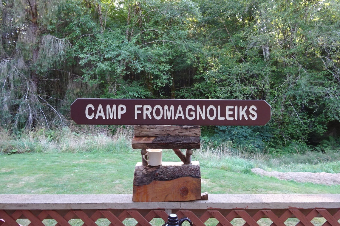 CAMP NAME sign National Park Service style path trail road | Etsy